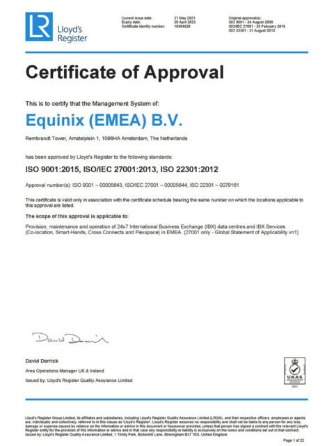 SLA — Guarantees that your services will be of high availability Colobridge